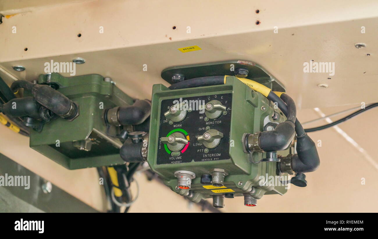 The cameras on the ceiling of the military tanks used for the military ...