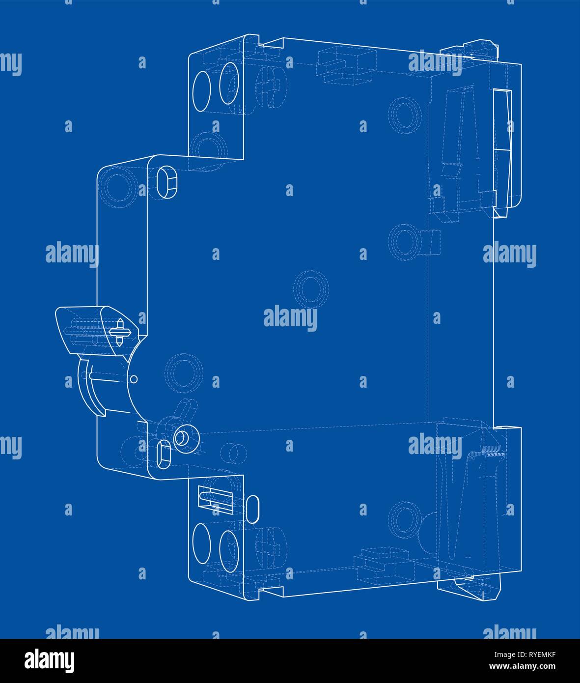 Automatic circuit breaker concept. Vector Stock Vector Image & Art - Alamy