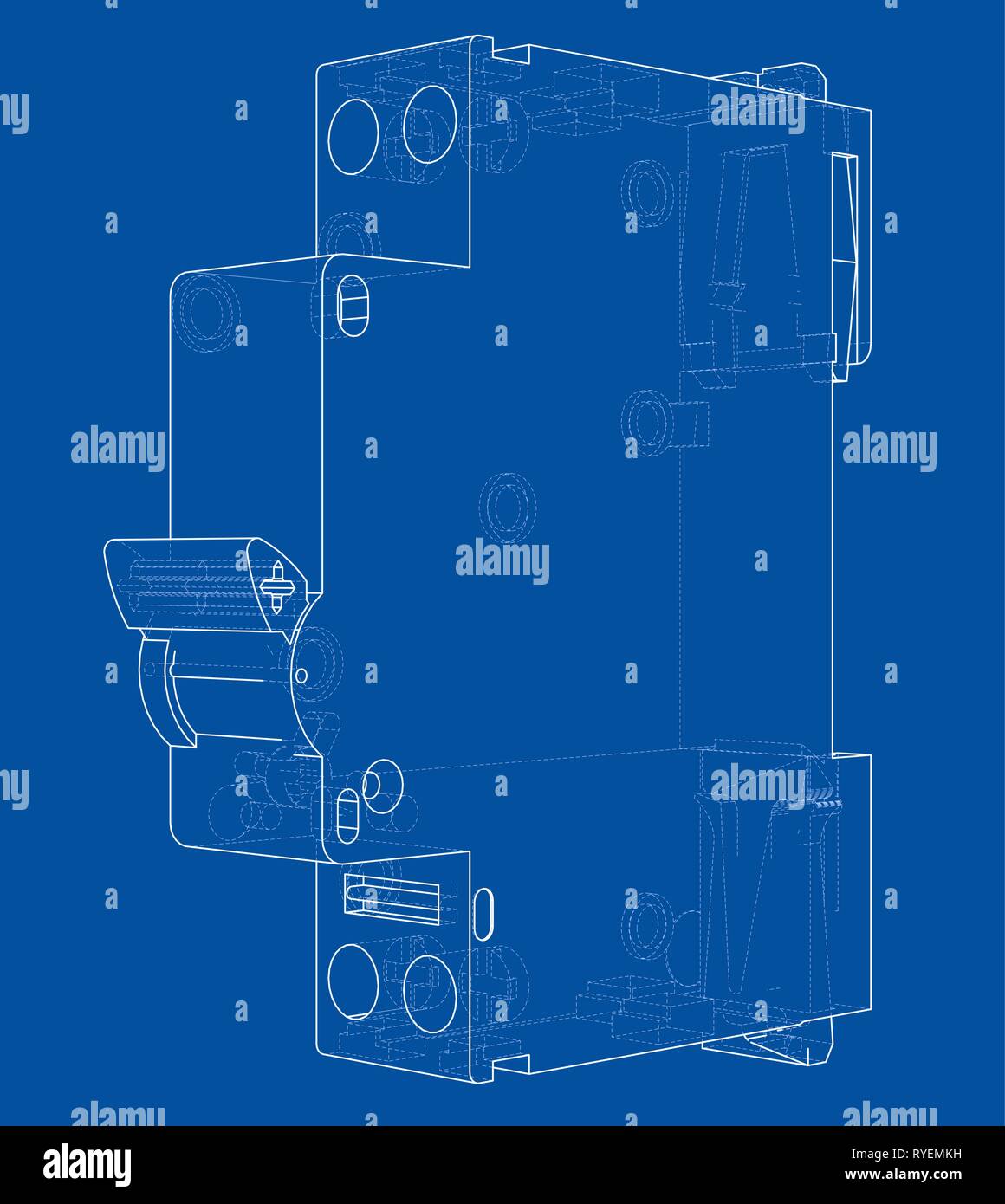 Automatic circuit breaker concept. Vector Stock Vector Image & Art - Alamy