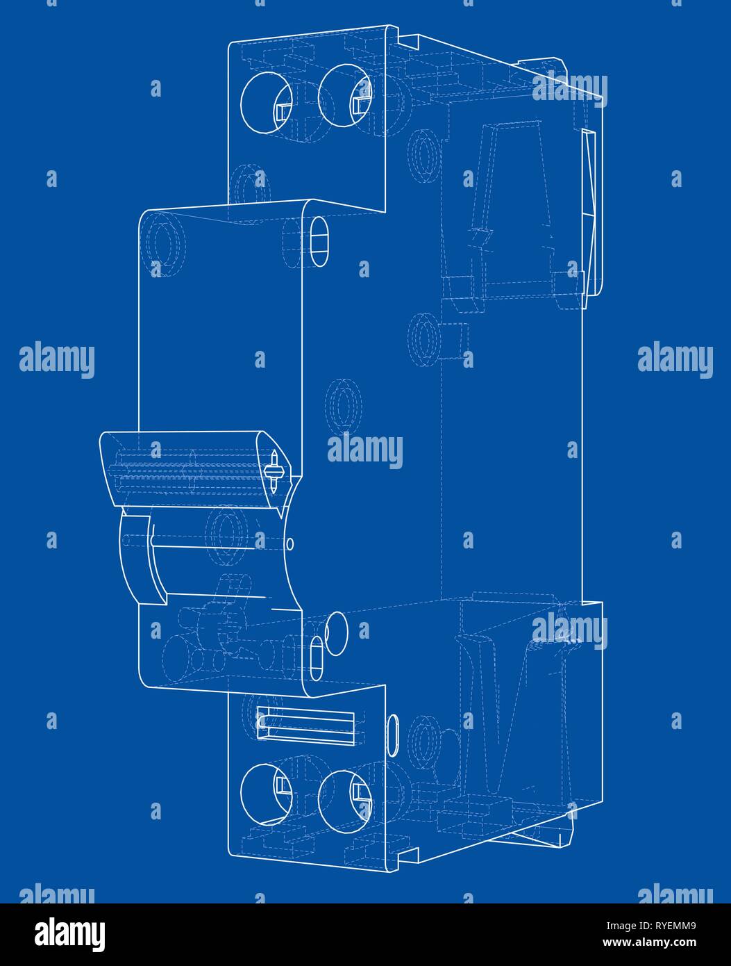 Automatic circuit breaker concept. Vector Stock Vector Image & Art - Alamy