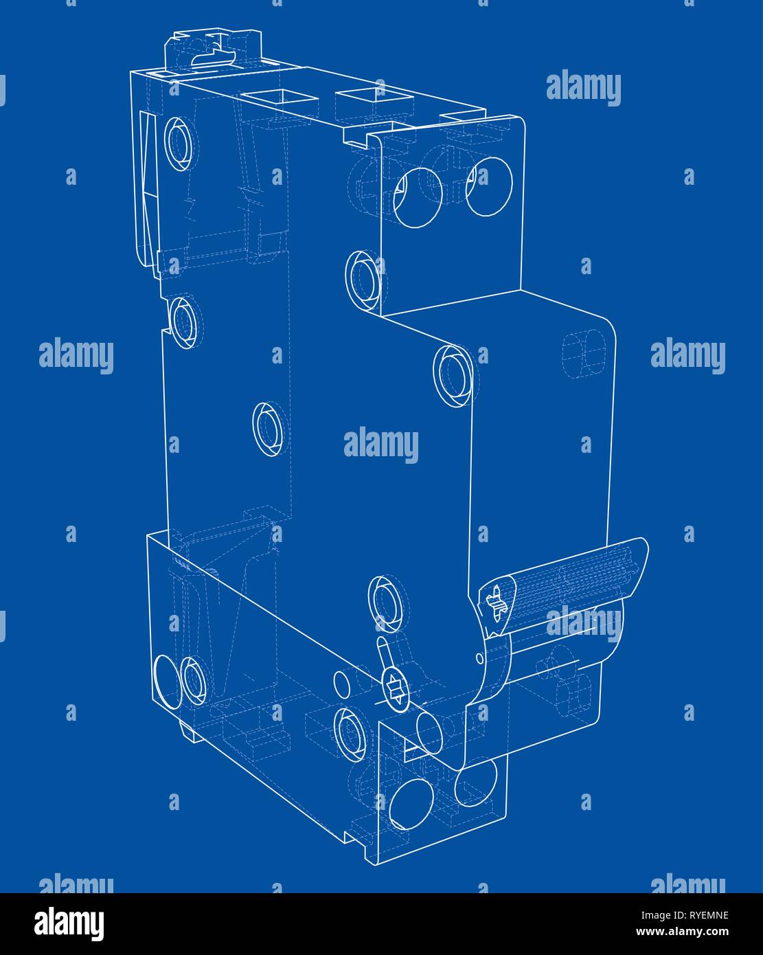 Automatic circuit breaker concept. Vector Stock Vector Image & Art - Alamy