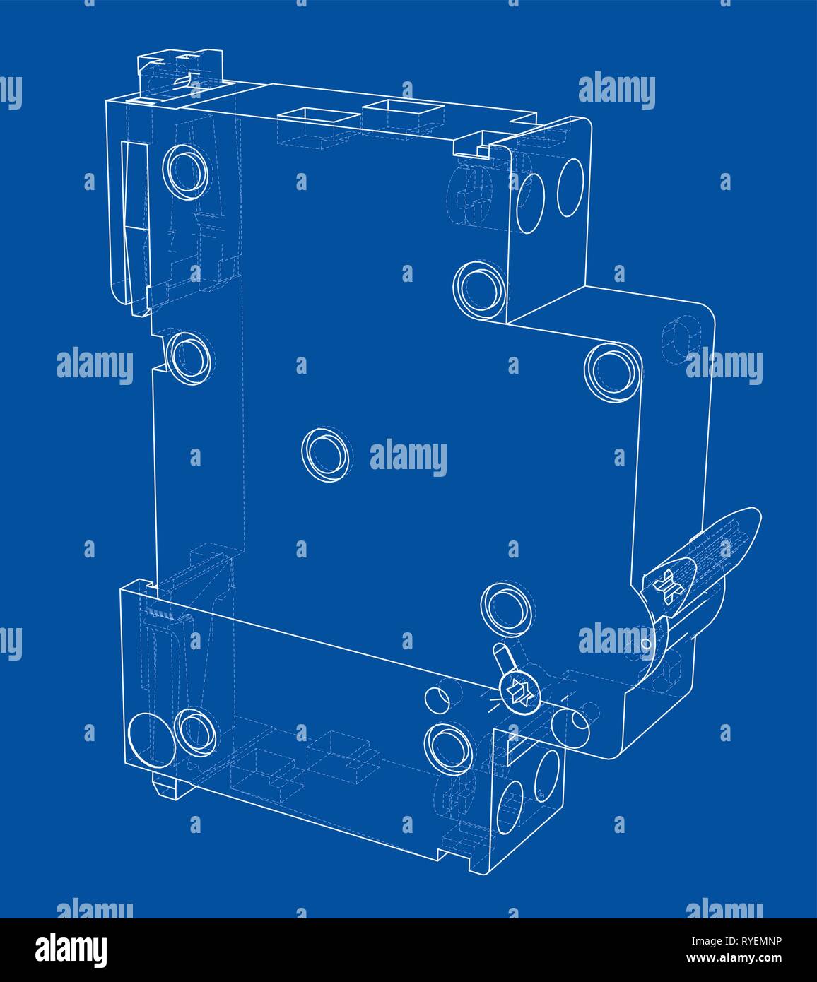 Automatic circuit breaker concept. Vector Stock Vector Image & Art - Alamy