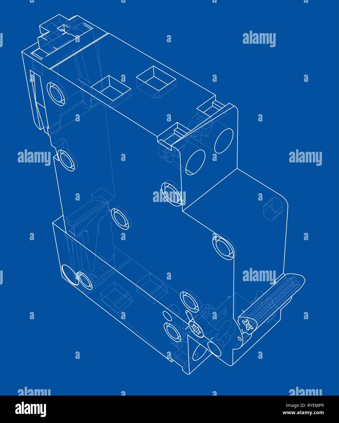 Automatic circuit breaker isolated Stock Vector Images - Alamy
