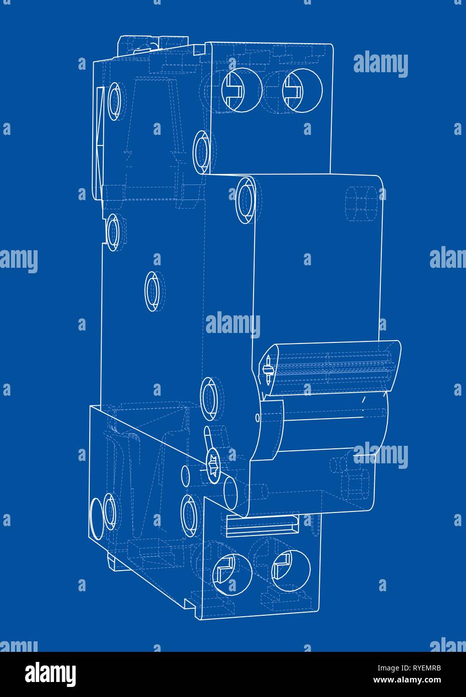 Automatic circuit breaker concept. Vector Stock Vector Image & Art - Alamy