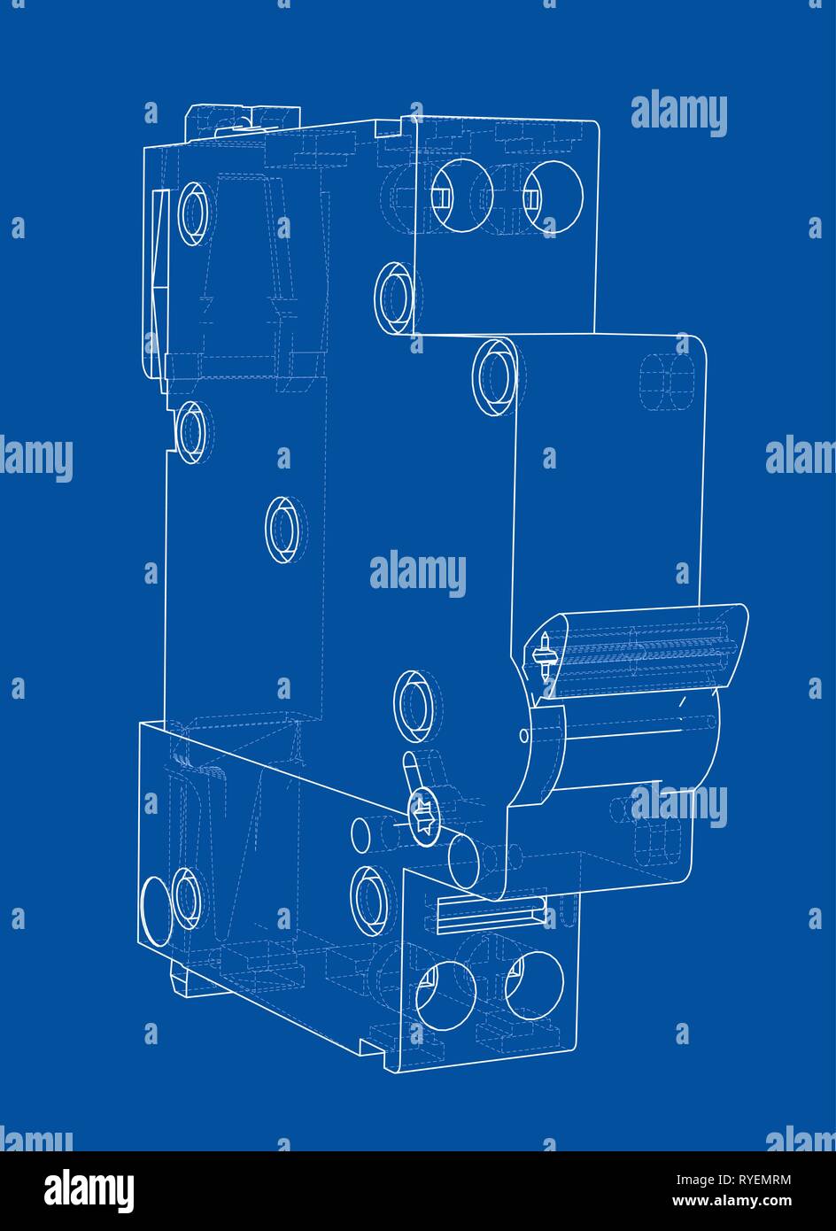 Automatic circuit breaker concept. Vector Stock Vector Image & Art - Alamy
