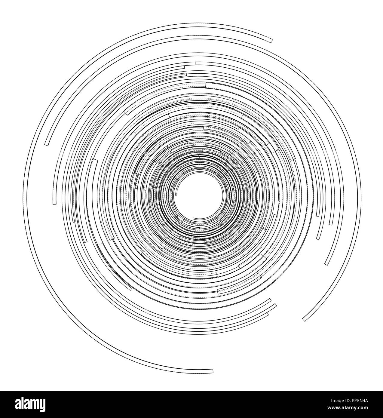 Hud futuristic circular Black and White Stock Photos & Images - Alamy