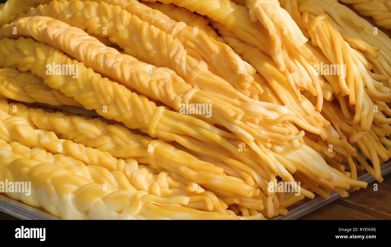 Long waffles with the braids style on it being displayed outside the ...