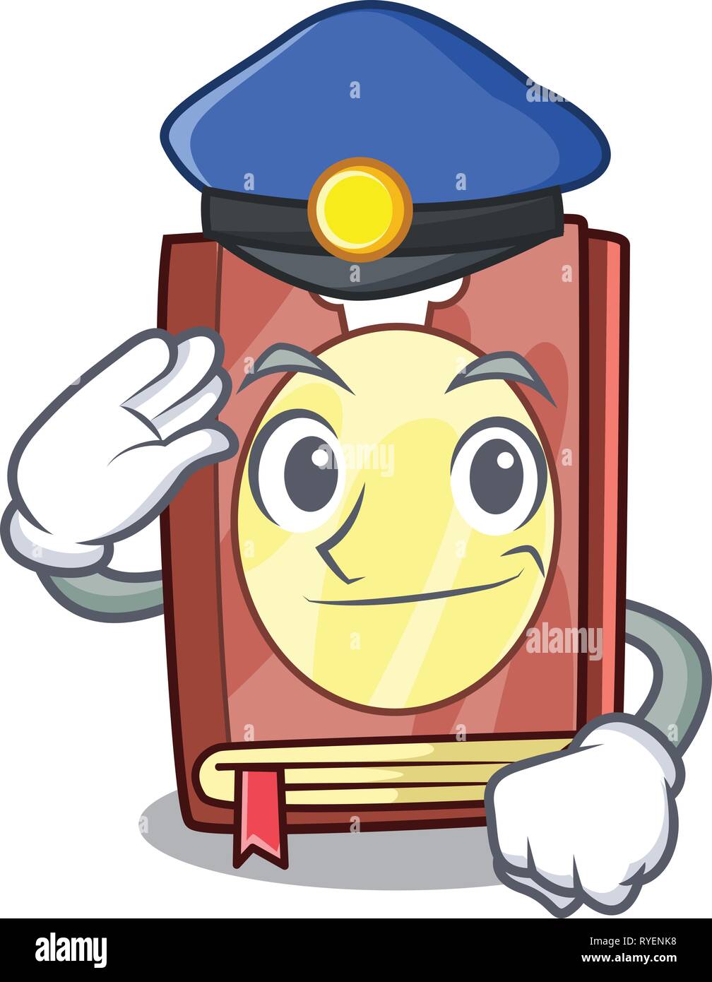 Police recipe book above wooden character table Stock Vector Image ...