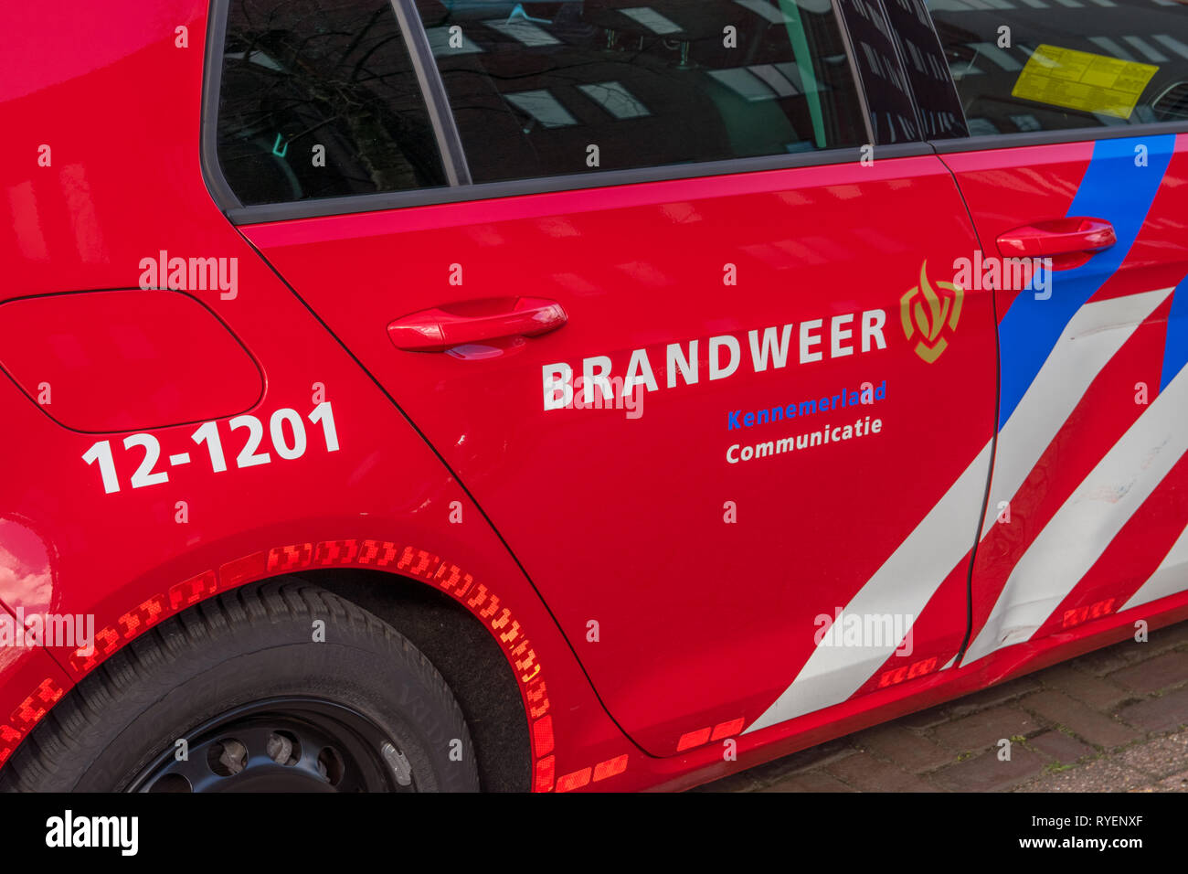 Fire Deparment Car At Amsterdam The Netherlands 2019 Stock Photo - Alamy