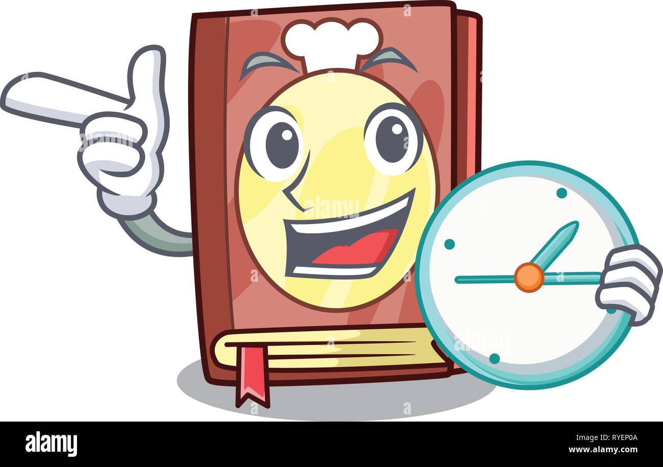 With clock recipe book isolated in the cartoon Stock Vector Image & Art ...