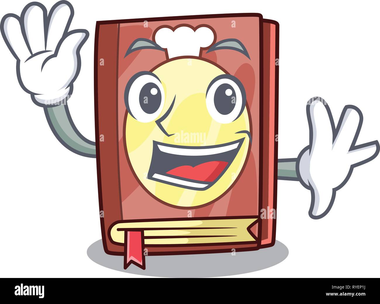 Waving recipe book isolated in the cartoon Stock Vector Image & Art - Alamy