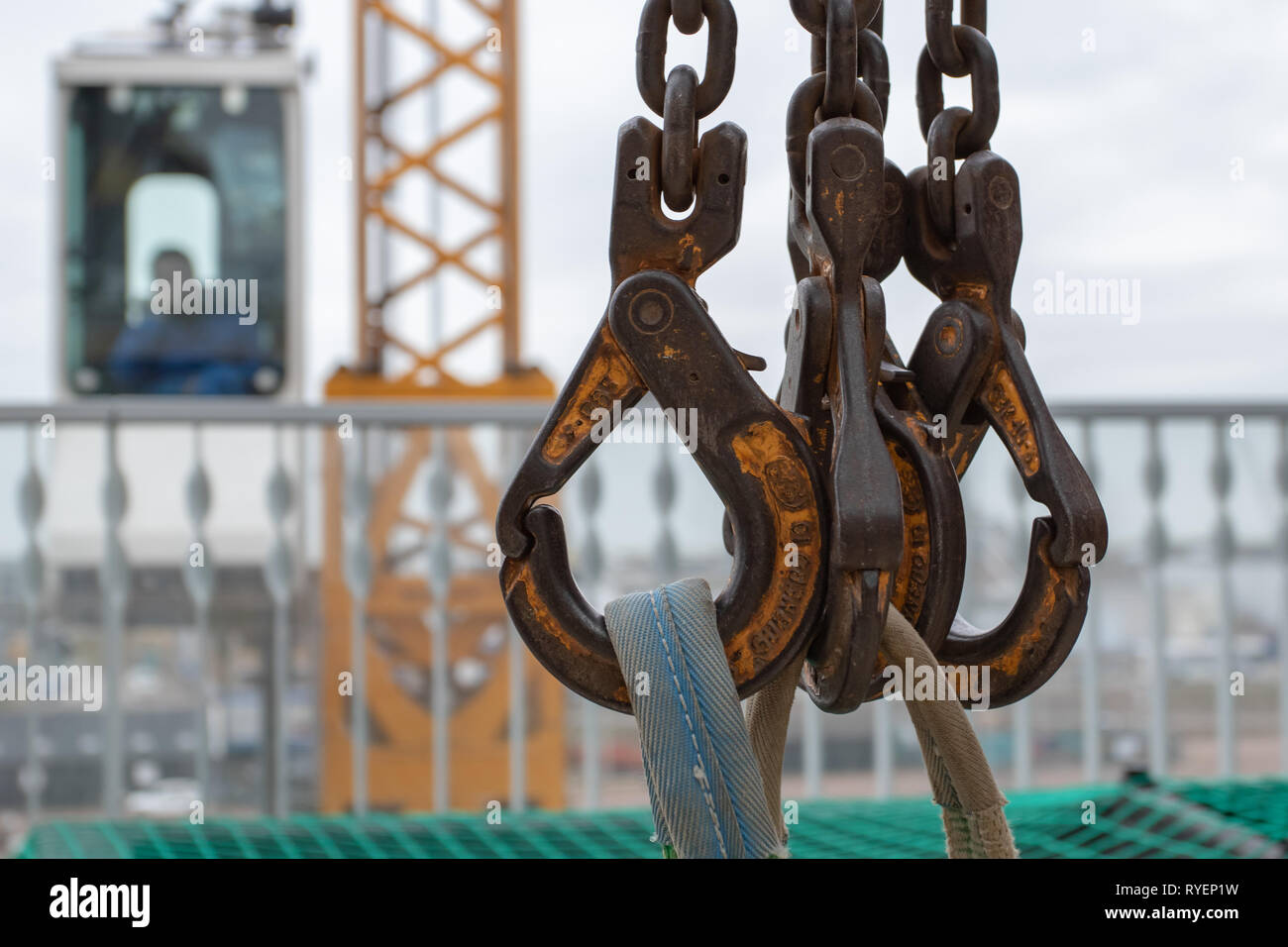Crane hooks hi-res stock photography and images - Alamy