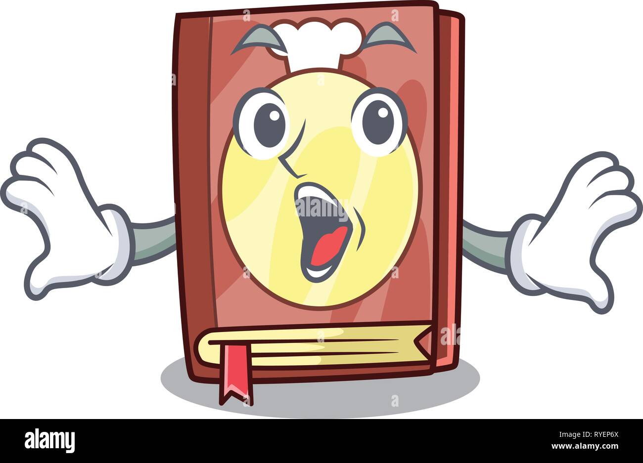 Surprised recipe book in the cartoon shape Stock Vector Image & Art - Alamy