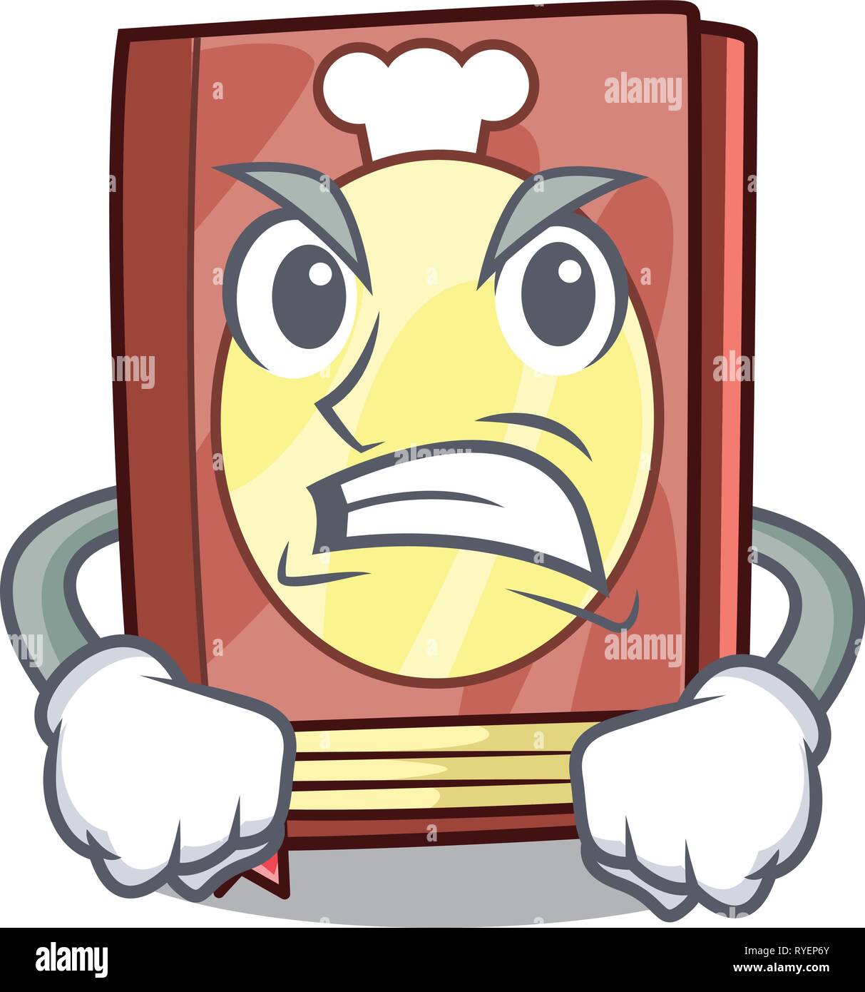 Angry recipe book in the cartoon shape Stock Vector Image & Art - Alamy