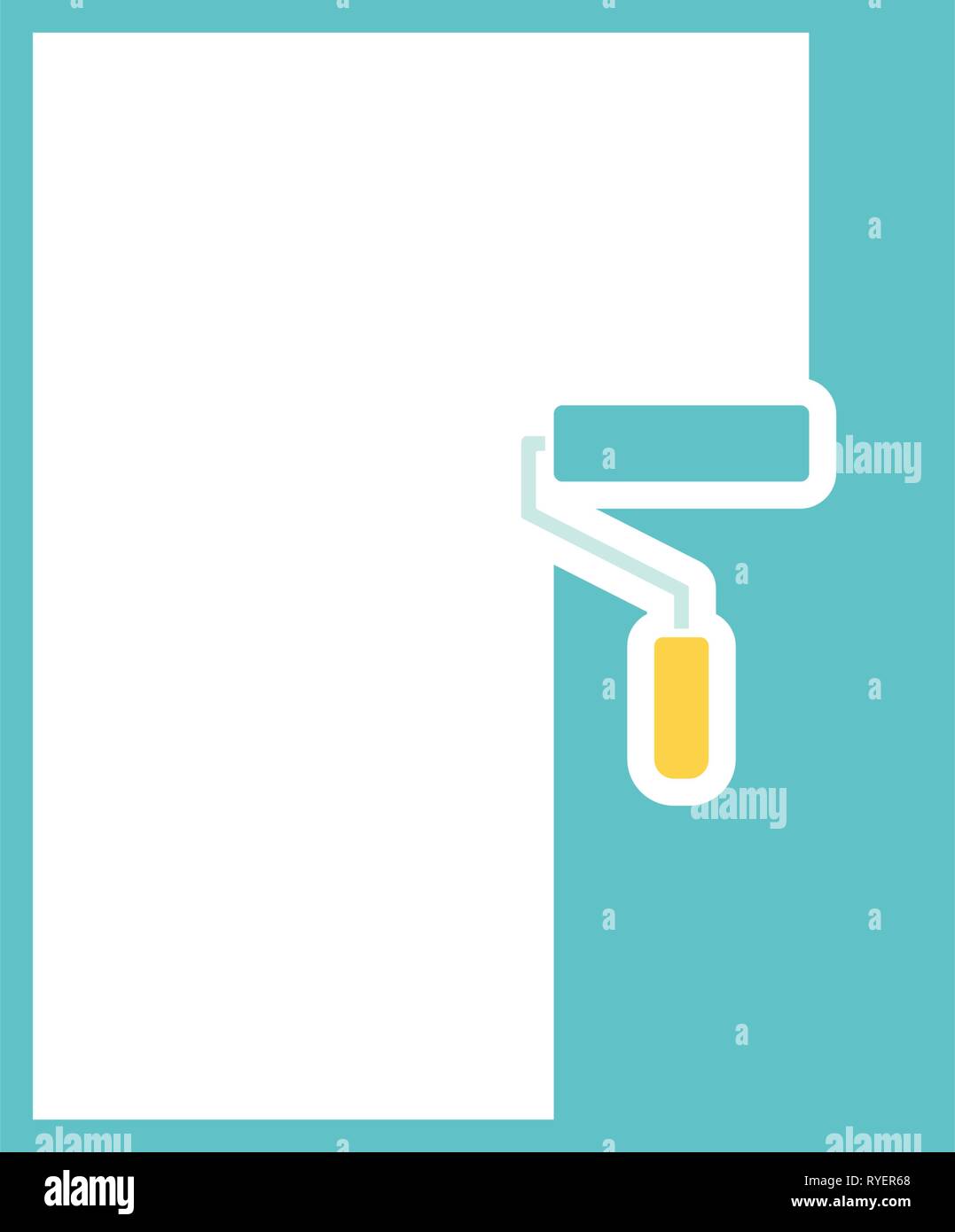 Wall painting icon. Flat color design. Vector illustration Stock Vector ...