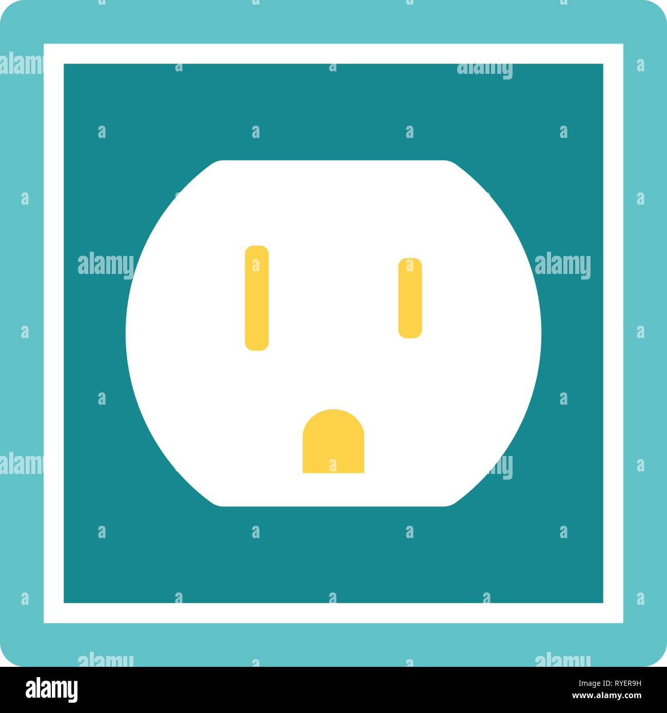 Electrical outlet cover plate Stock Vector Images - Alamy