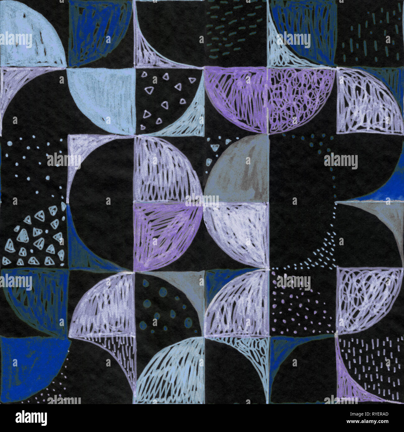 Geometric background. Abstract Hand Drawn Pattern. Marker illustration ...