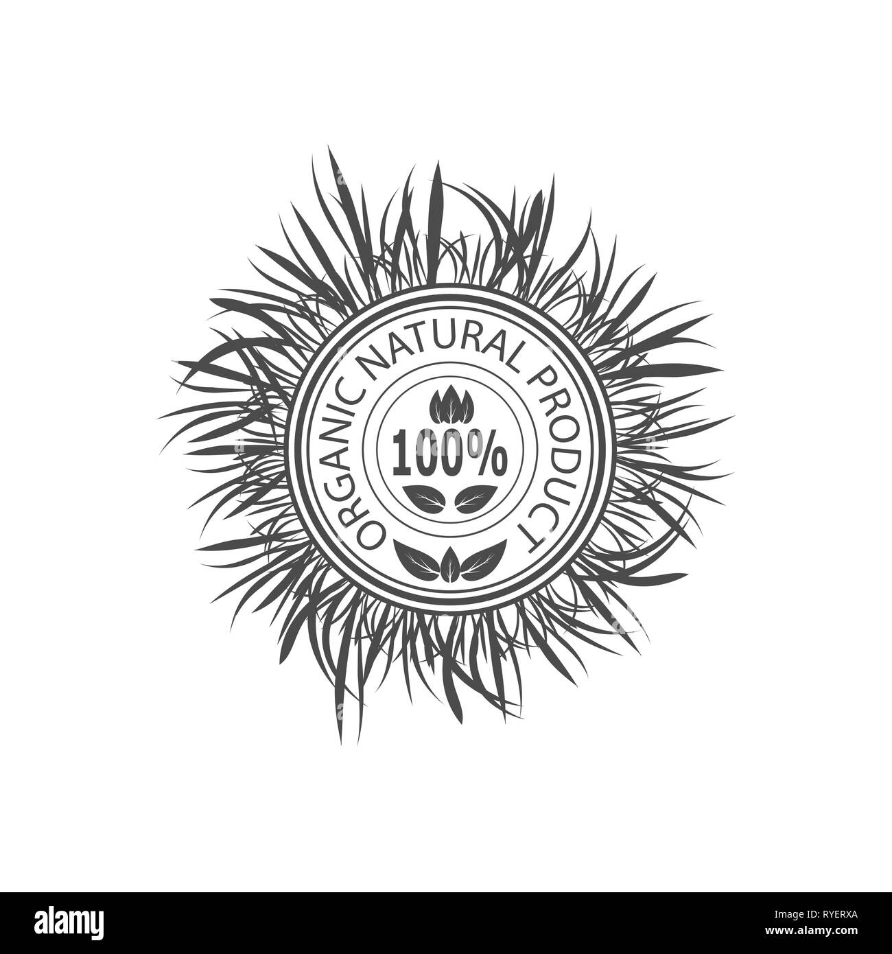 Organic product icon symbol Black and White Stock Photos & Images - Alamy