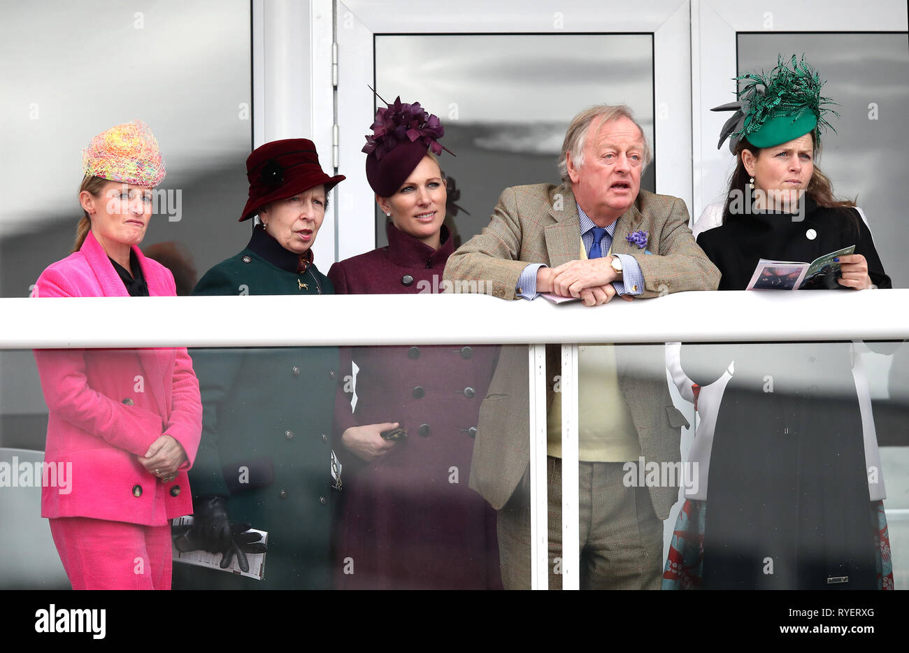 Dolly Maude (left), The Princess Royal, Zara Tindall and Andrew Parker ...