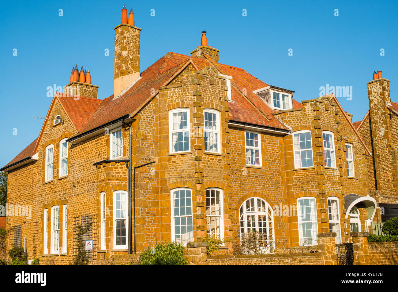 Carstone houses, Hunstanton, Norfolk, England, UK Stock Photo - Alamy