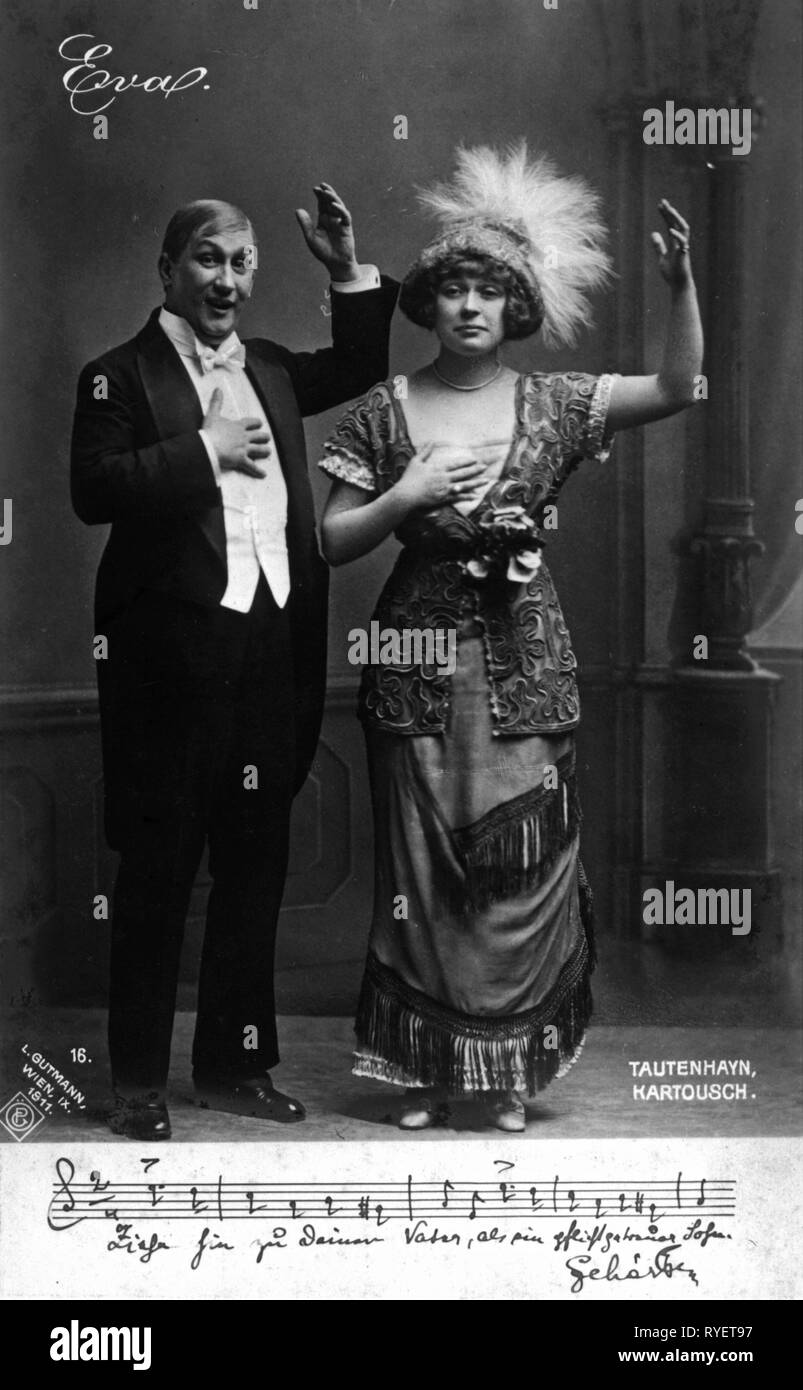 theatre / theater, turn of the century, Ernst Tautenhayn, Louise ...