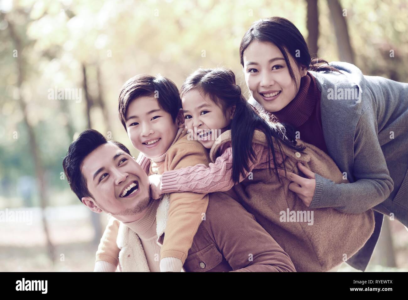 A happy family Stock Photo - Alamy