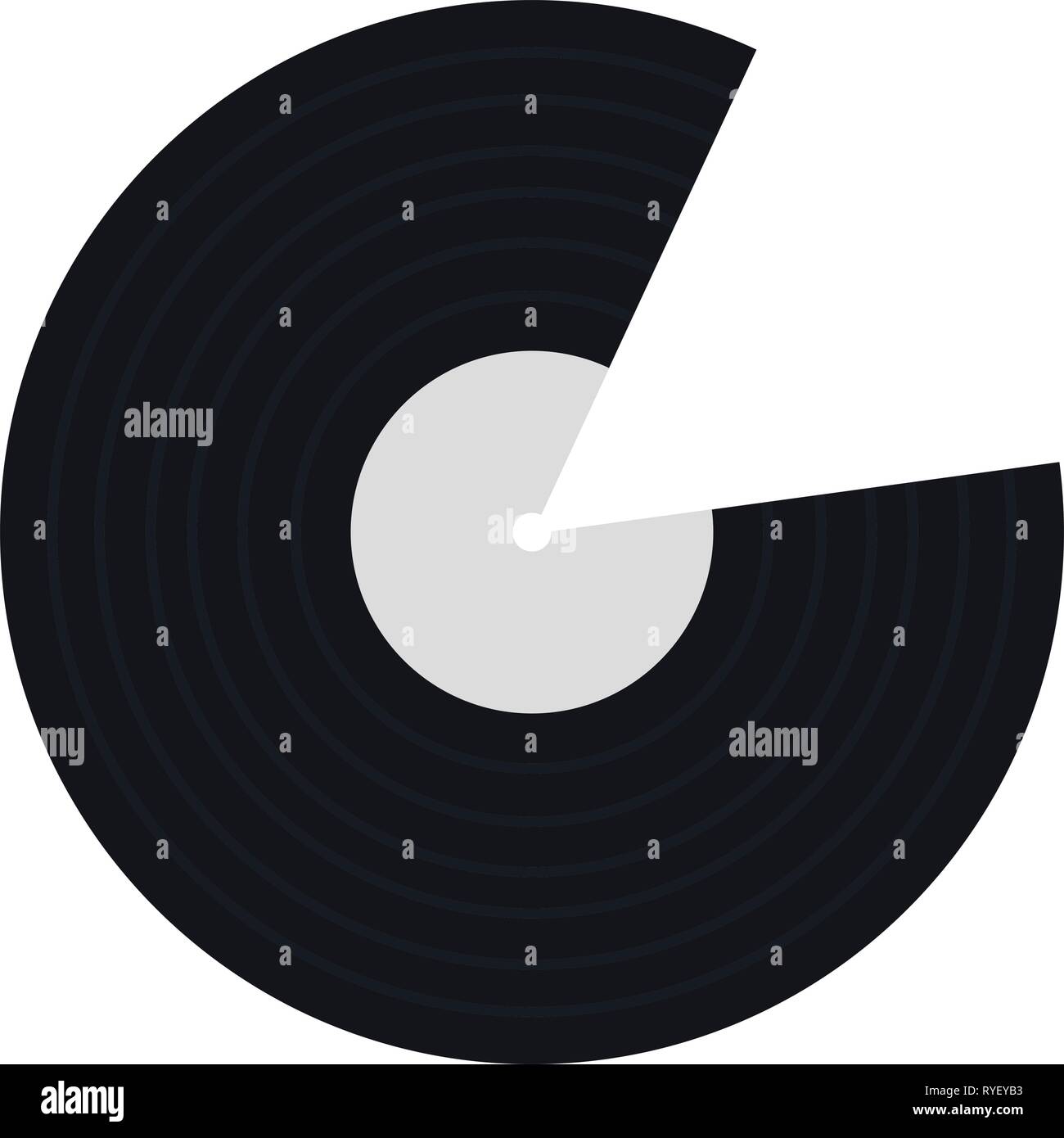 Vinyl record in flat style. Vector illustration on white background ...