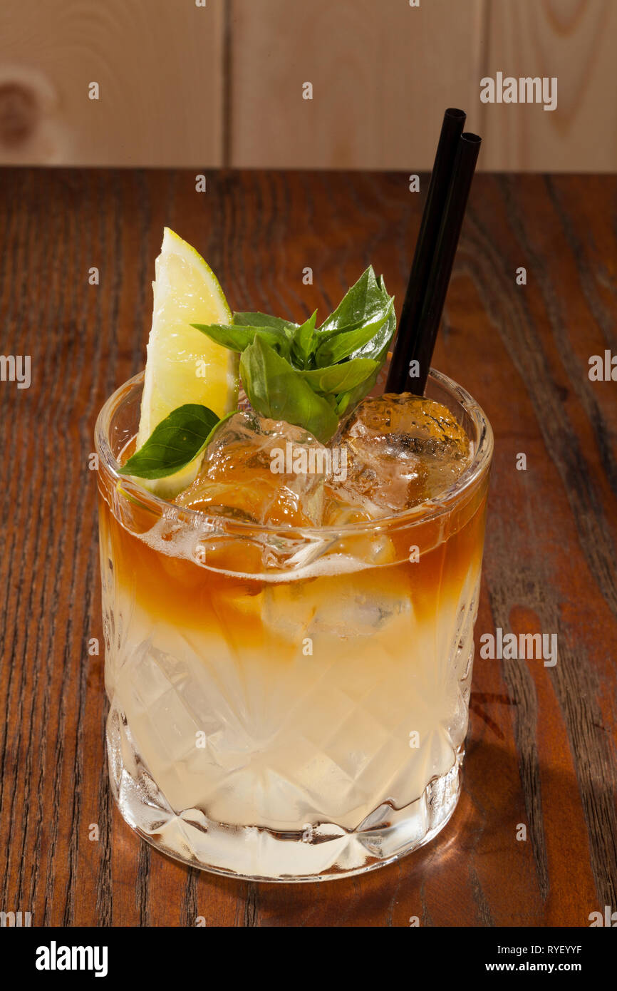 refreshing drinks served on wooden table summer time refreshments ...