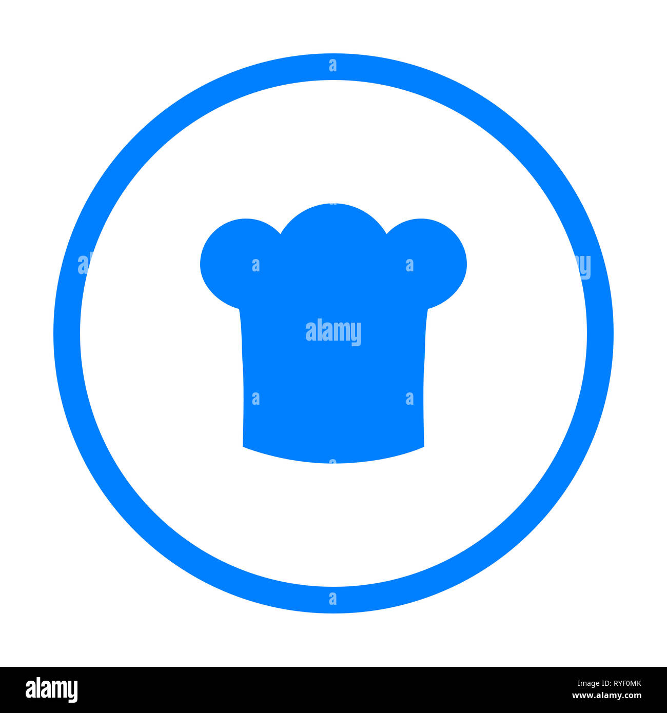 Chef hat and circle Stock Photo - Alamy
