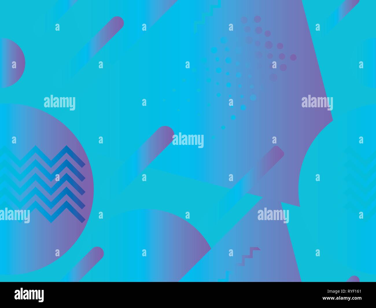Geometric shapes seamless pattern. Zine culture abstract background ...