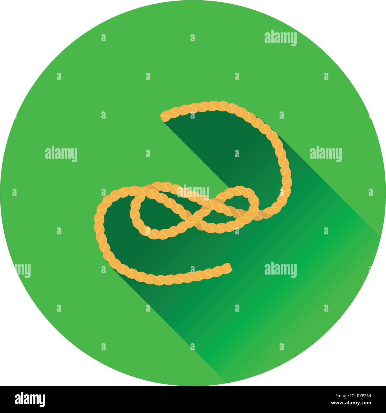 Flat design icon of rope in ui colors. Vector illustration Stock Vector ...