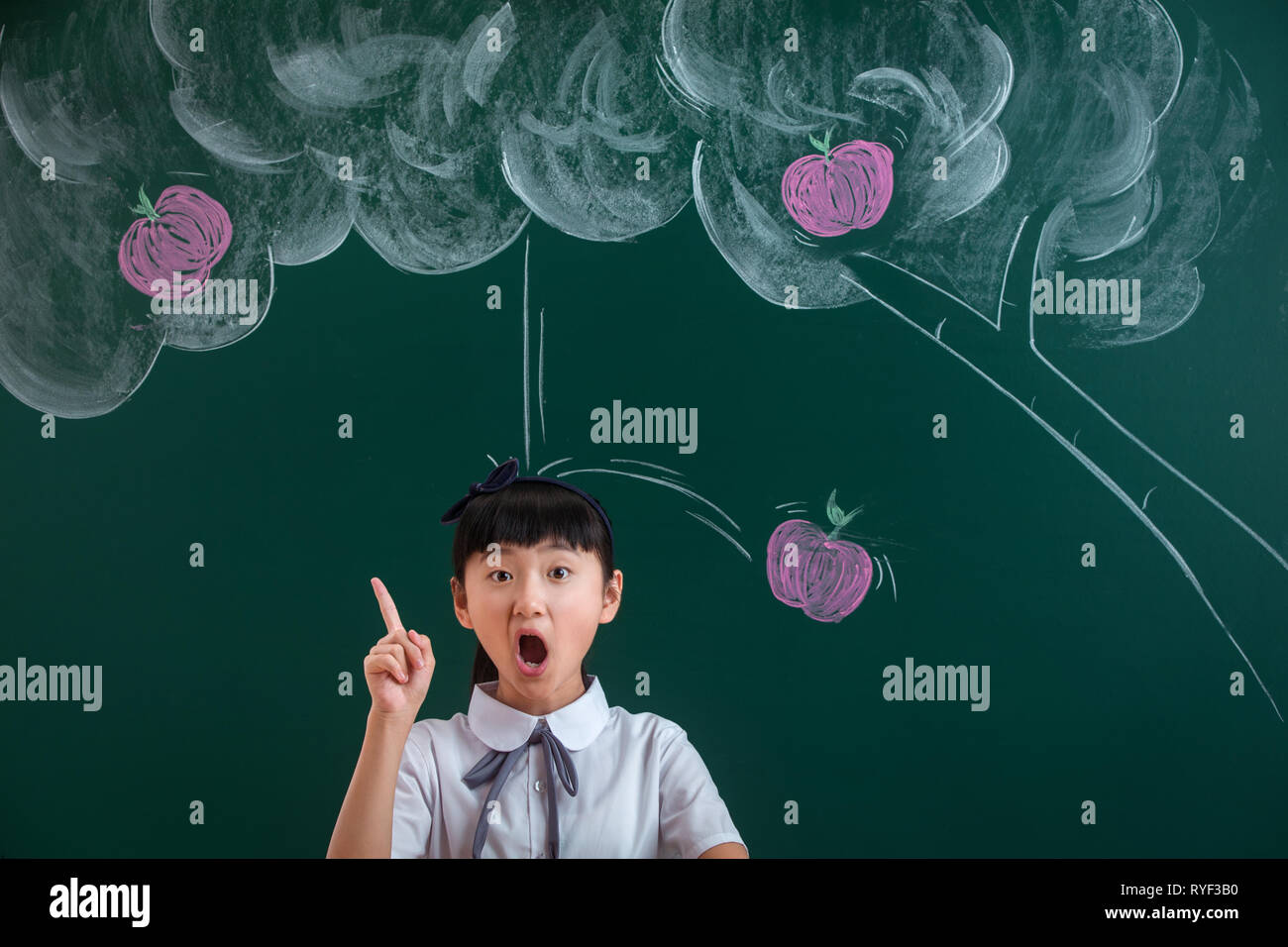 Expressions of shock primary school girls Stock Photo - Alamy