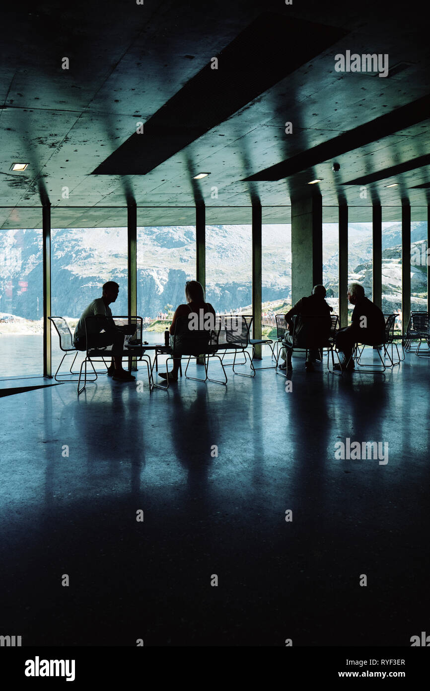 The Trollstigen visitor centre interior on the Geiranger-Trollstigen ...
