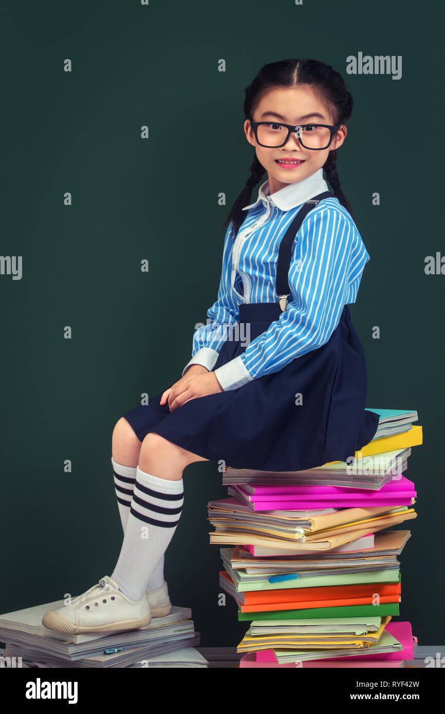 Primary school girls in uniform Stock Photo - Alamy