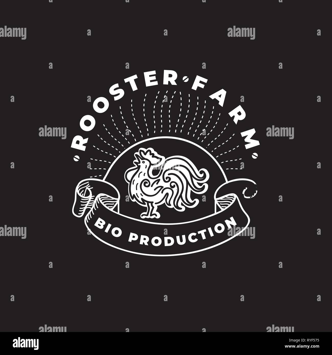 Hen vector logo. Rooster emblem. Poultry design element Stock Vector ...