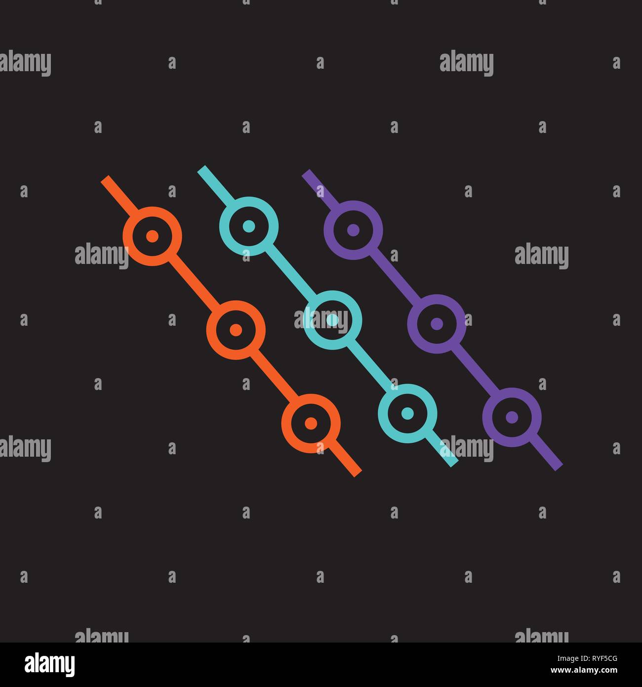 Underground railway design element. Road map design, icons Stock Vector ...
