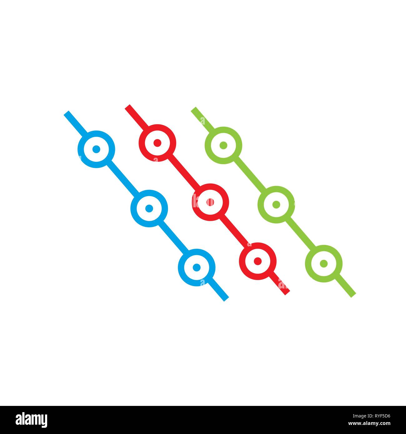 Underground railway design element. Road map design, icons Stock Vector ...