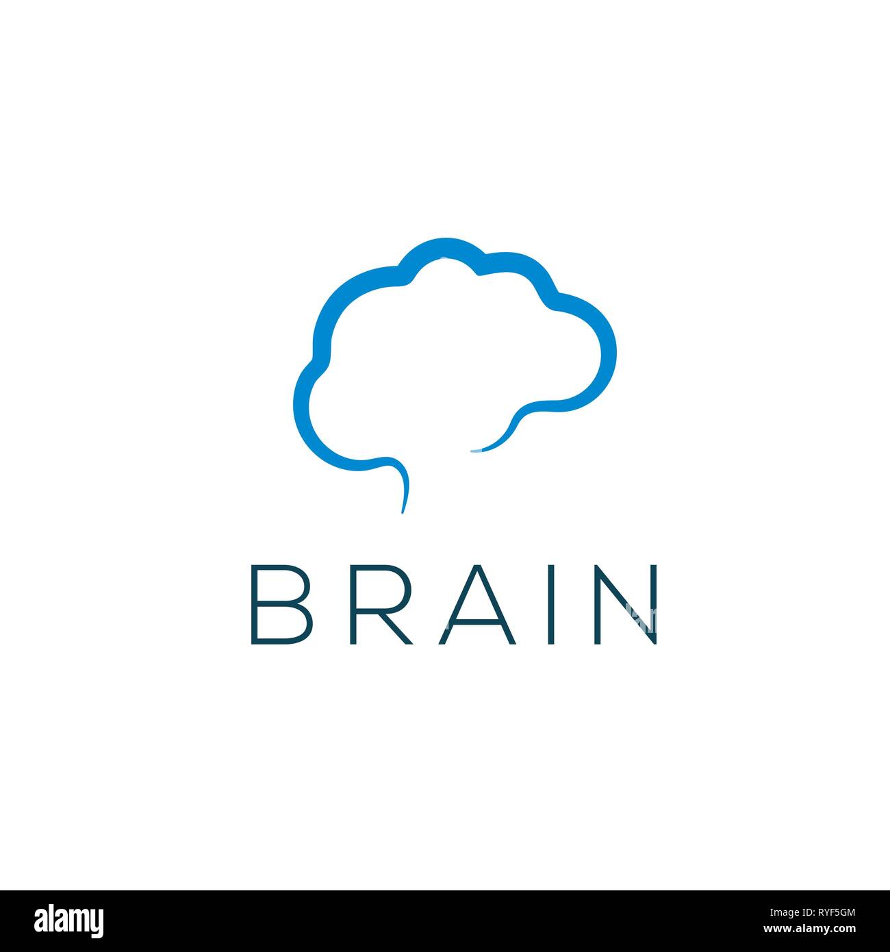 Brain vector logo. Brain icon Stock Vector Image & Art - Alamy