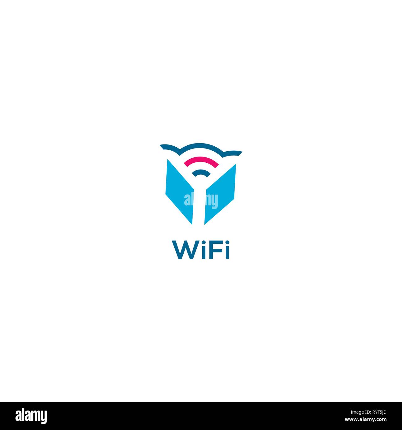Open wifi vector logo . WIFI icon Stock Vector Image & Art - Alamy