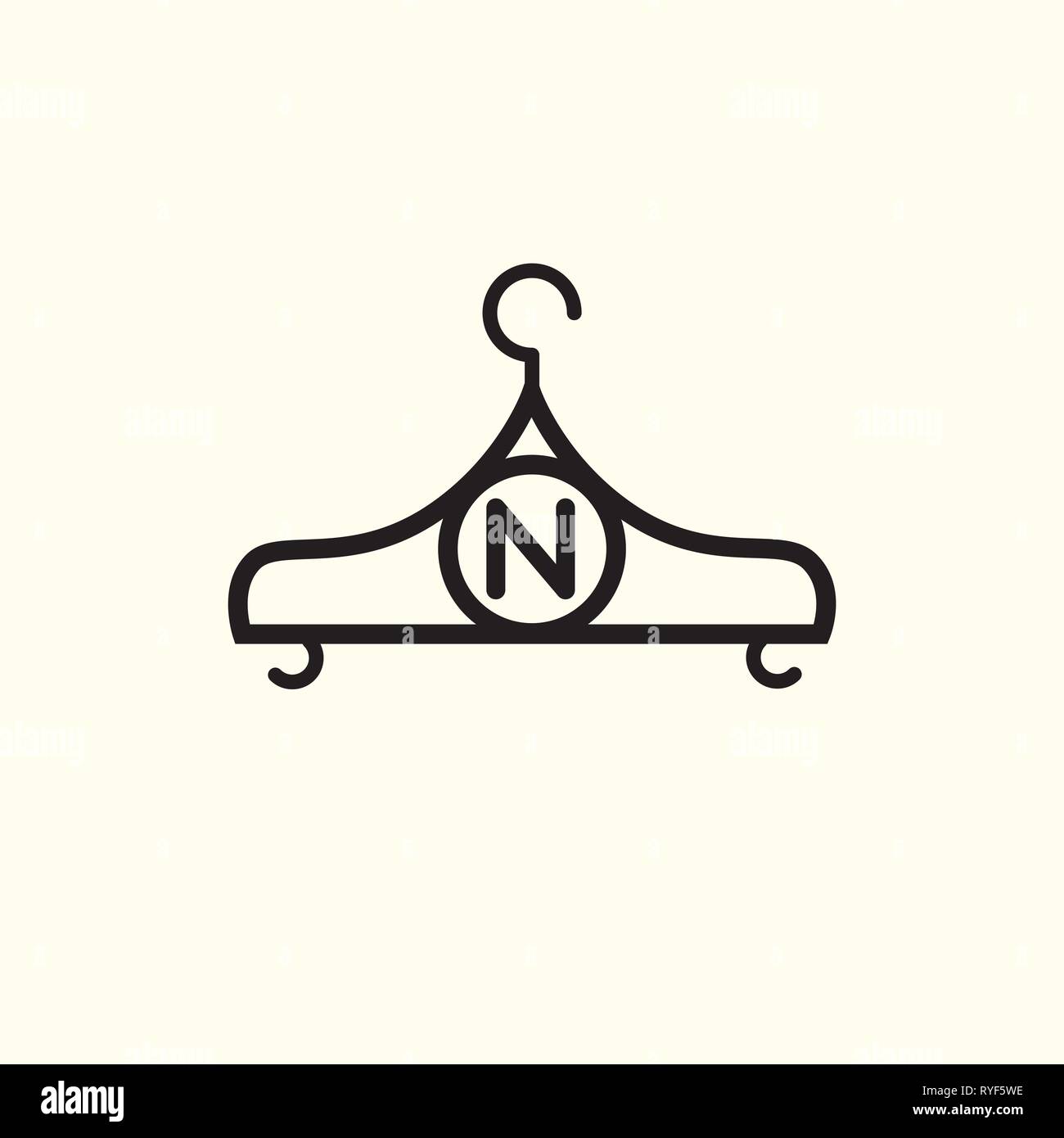 N fashion logo hi-res stock photography and images - Alamy
