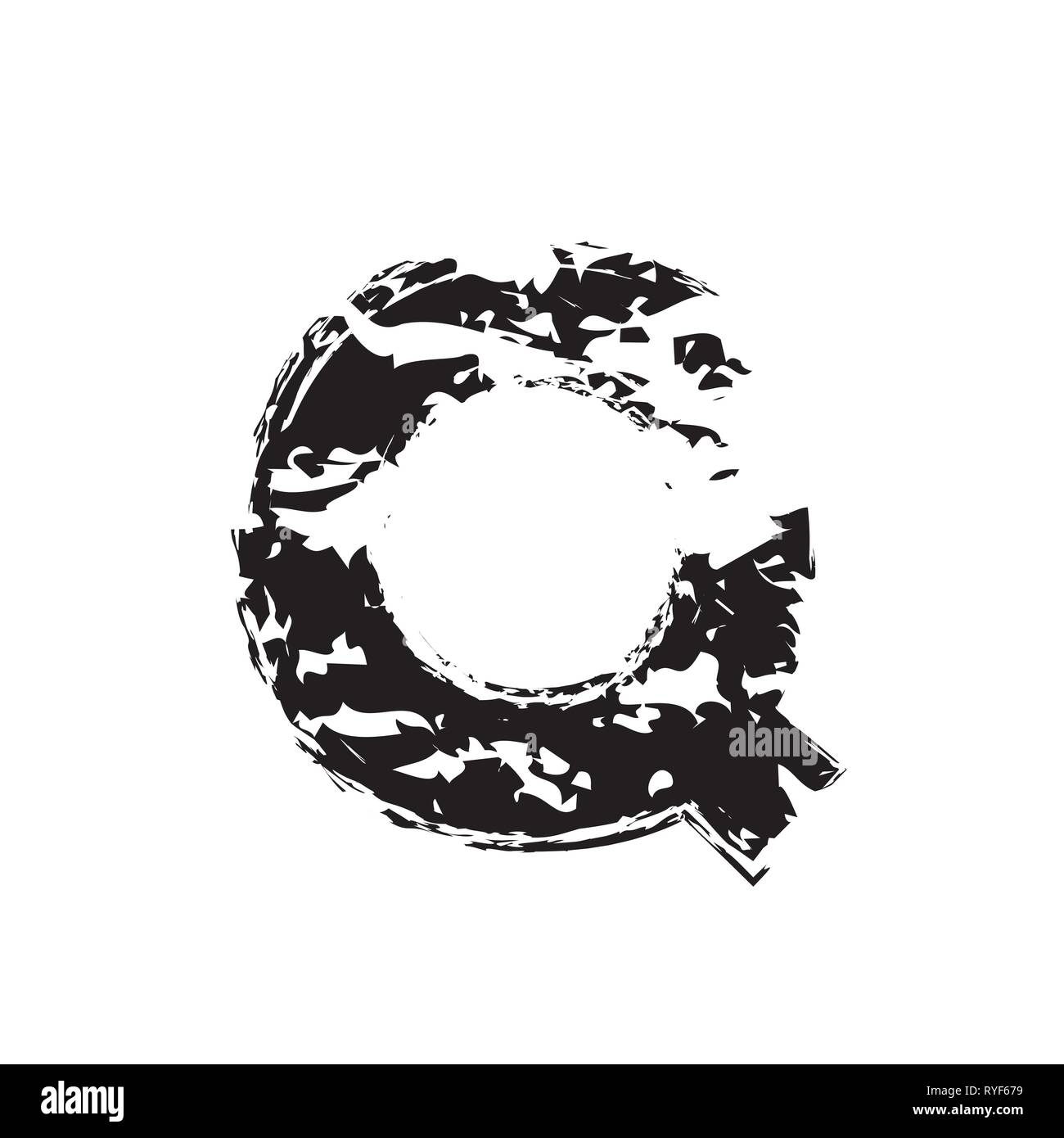 Grunge letter Q of the alphabet letters vector Stock Vector Image & Art ...