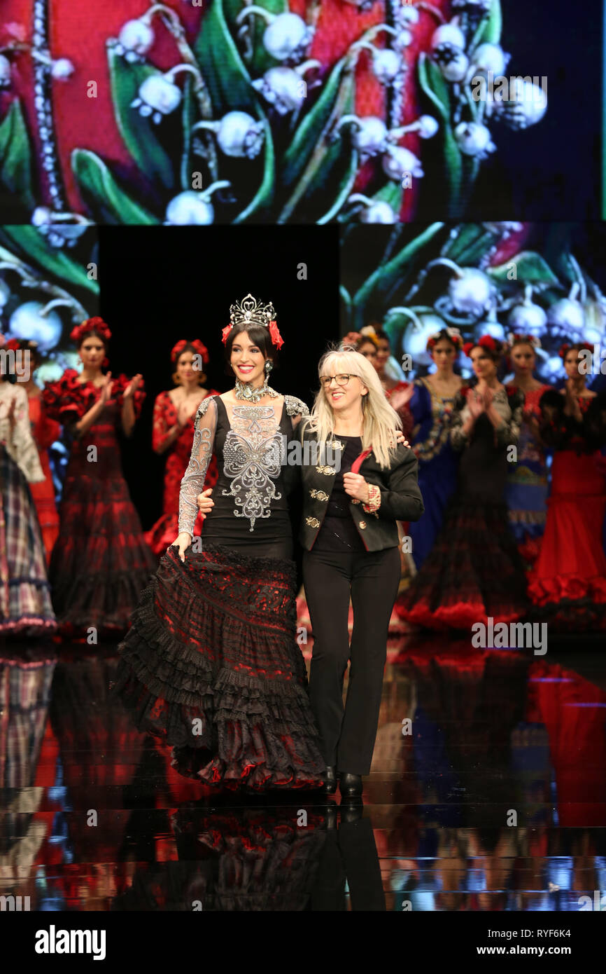 Designer Rima Poceviciene, Noelia Lopez and models on the catwalk Stock ...