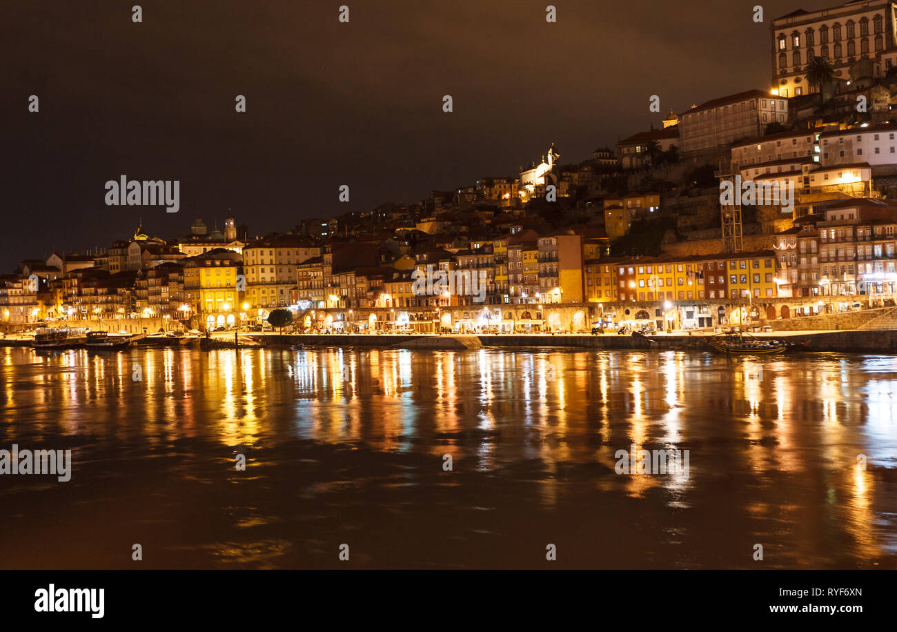 City of Porto, Portugal buildings in the historic, riverfront district ...