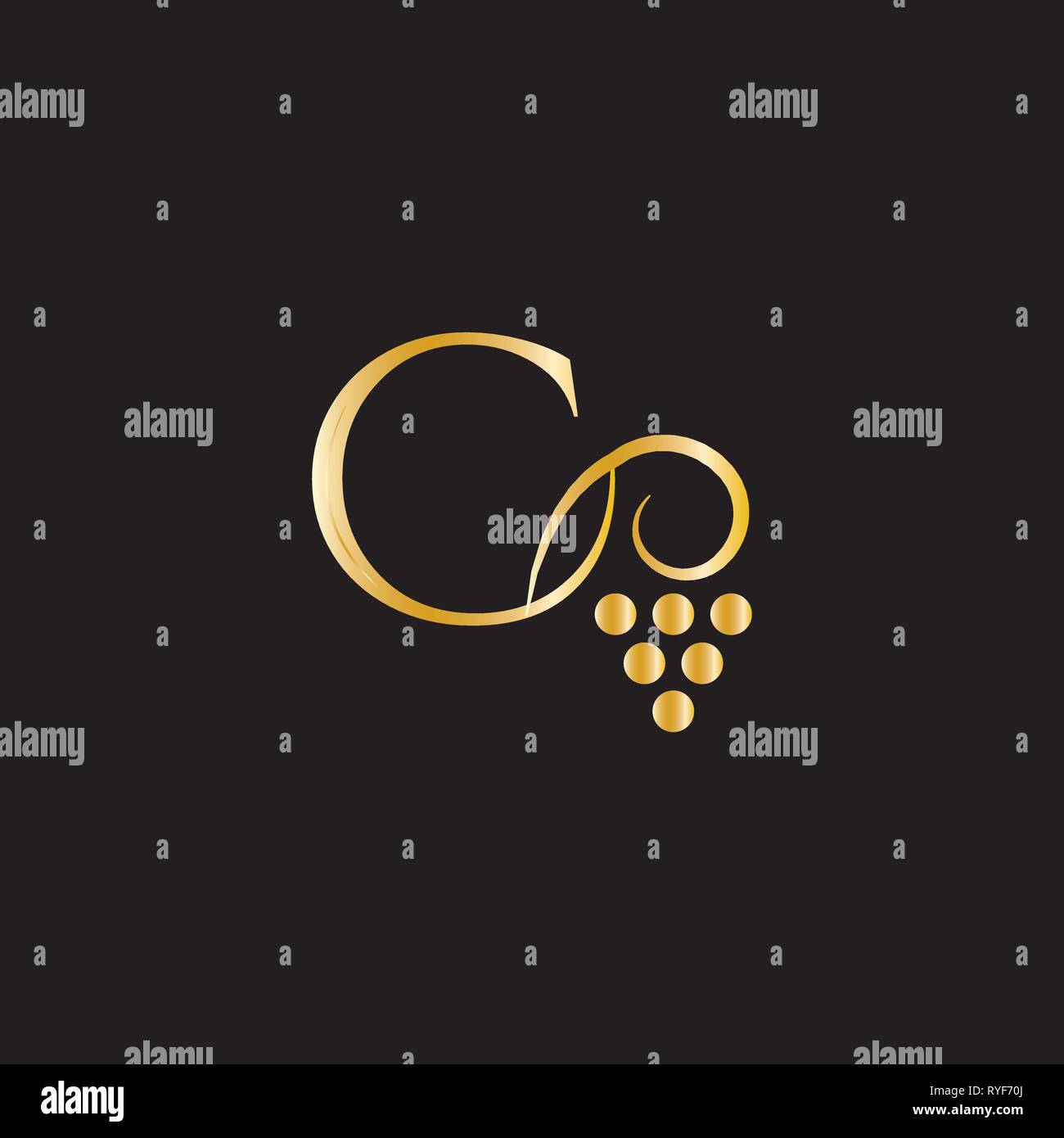 Wine vector logo. Winery emblem. Wine label design element Stock Vector ...