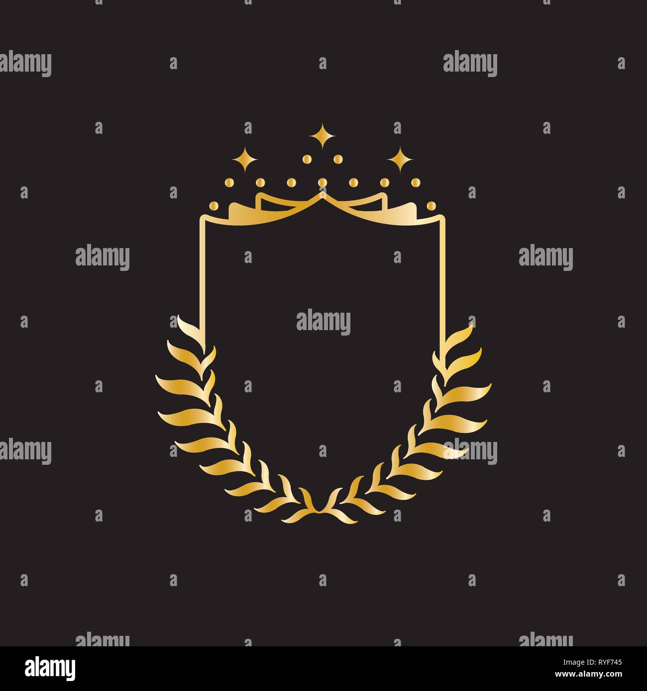 Blazon vector. Luxury frame. Blazon vector emblem. VIP design element ...