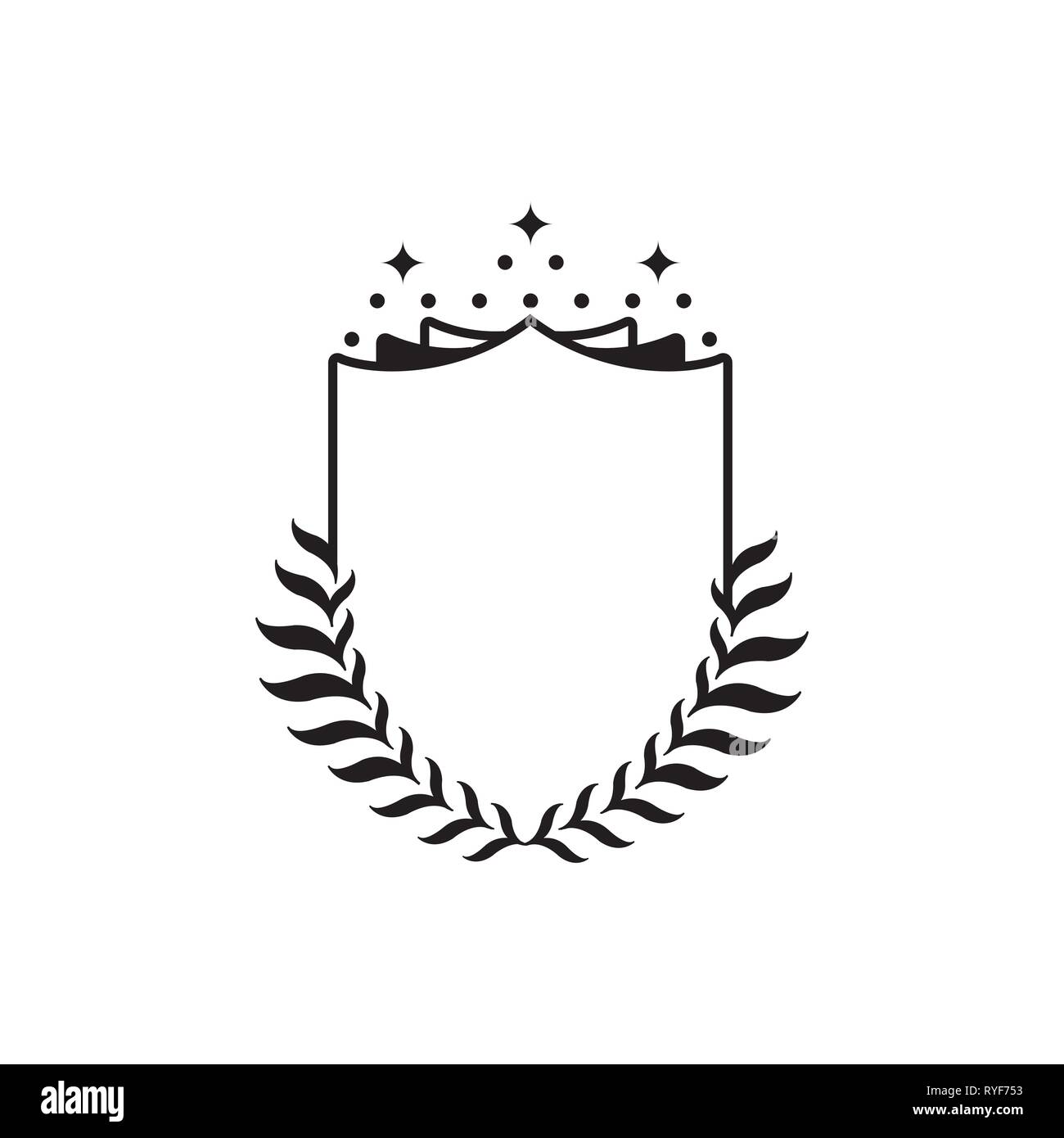 Blazon vector. Luxury frame. Blazon vector emblem. VIP design element ...