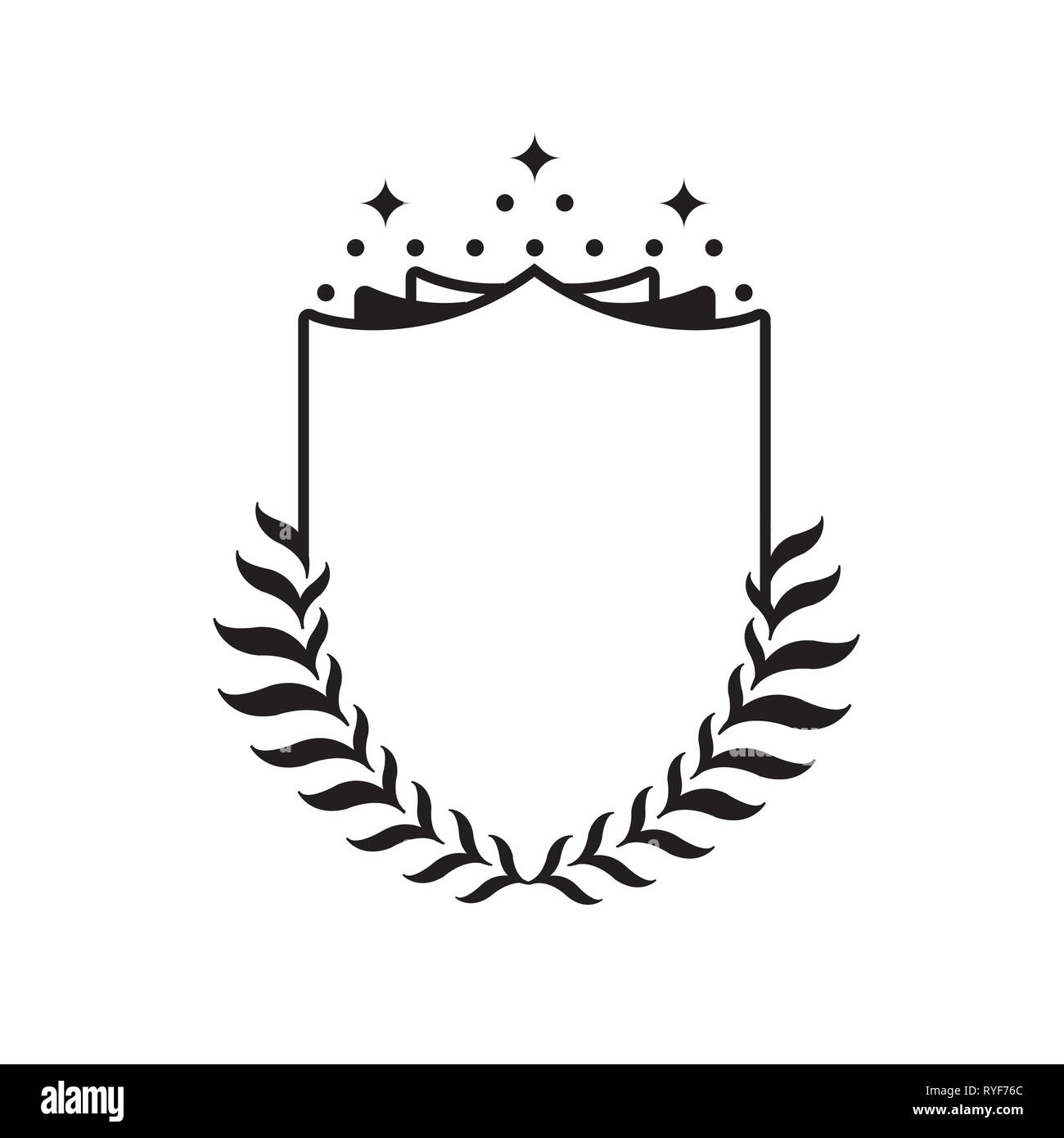 Old Medieval Coat Arms Shield Black and White Stock Photos & Images - Alamy