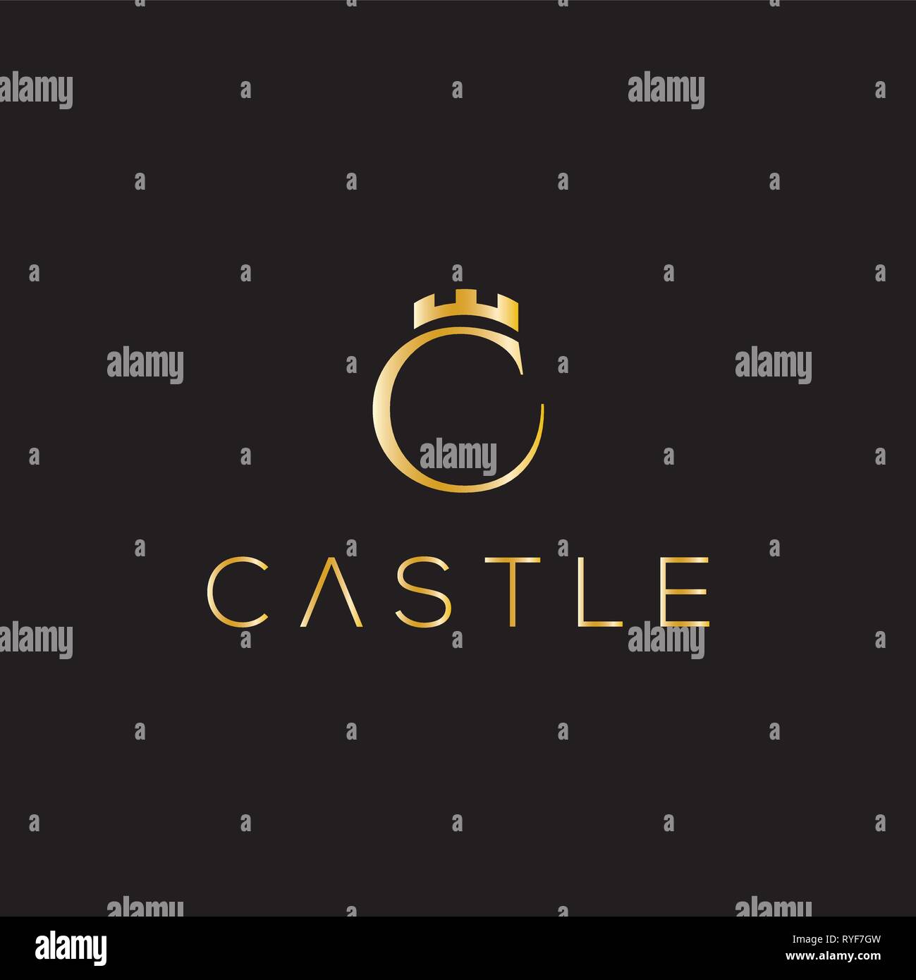 Castle vector logo Stock Vector Image & Art - Alamy
