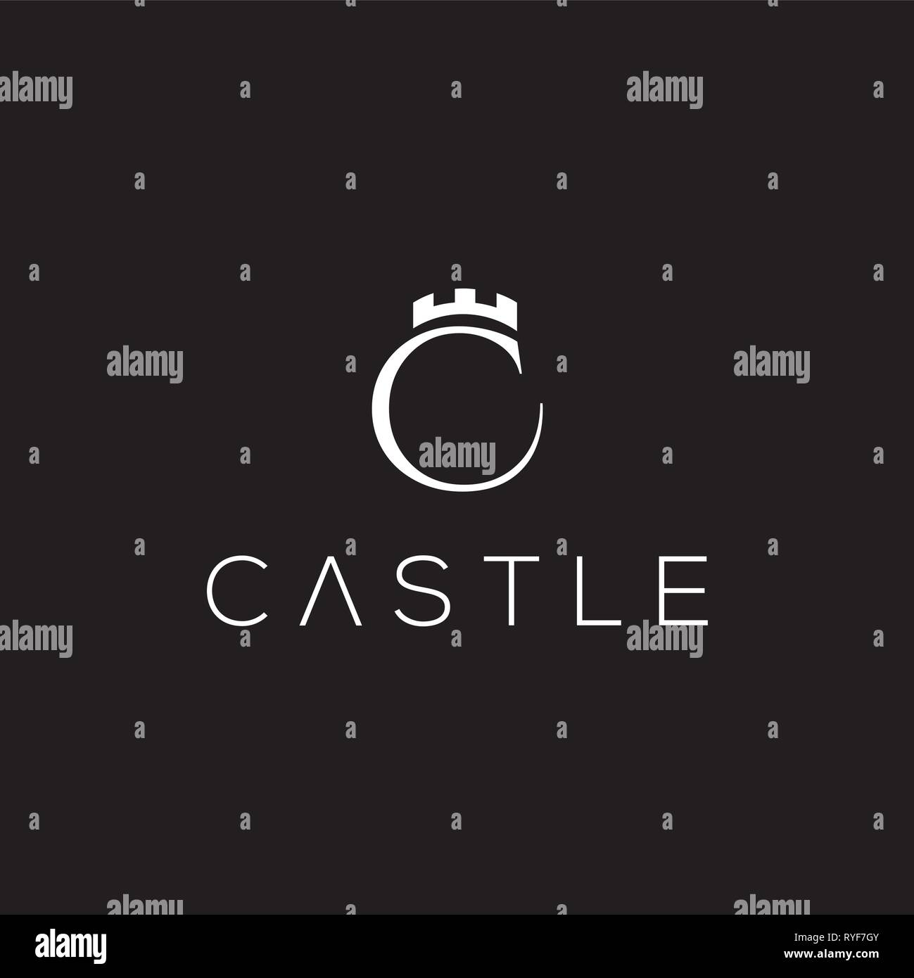 Castle vector logo Stock Vector Image & Art - Alamy