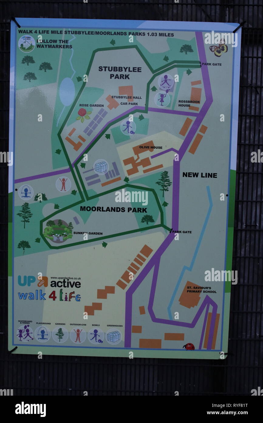 Stubbylee and Moorlands Park Bacup Stock Photo - Alamy